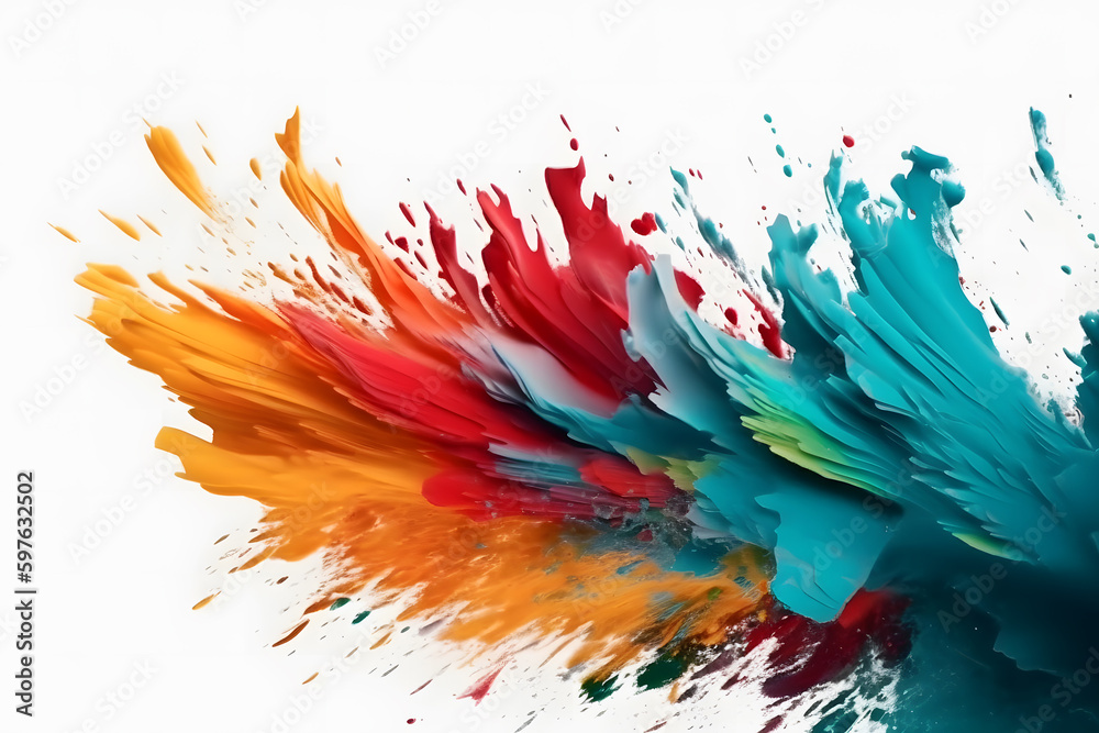 Abstract oil painting blot. Blurred spot blob of freehand drawing ...