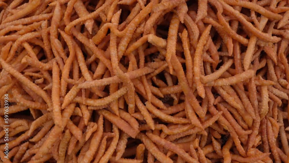 Kucho Nimki (Brown Color), handmade crunchy salty snack food. Locally ...