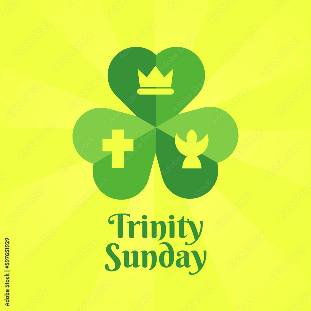 trinity sunday background template with symbol illustration Stock ...