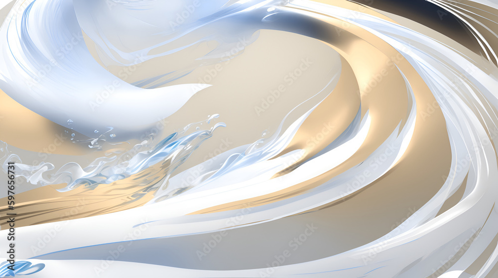 wave, water, glass, light, blue, illustration, design, cream, wallpaper ...