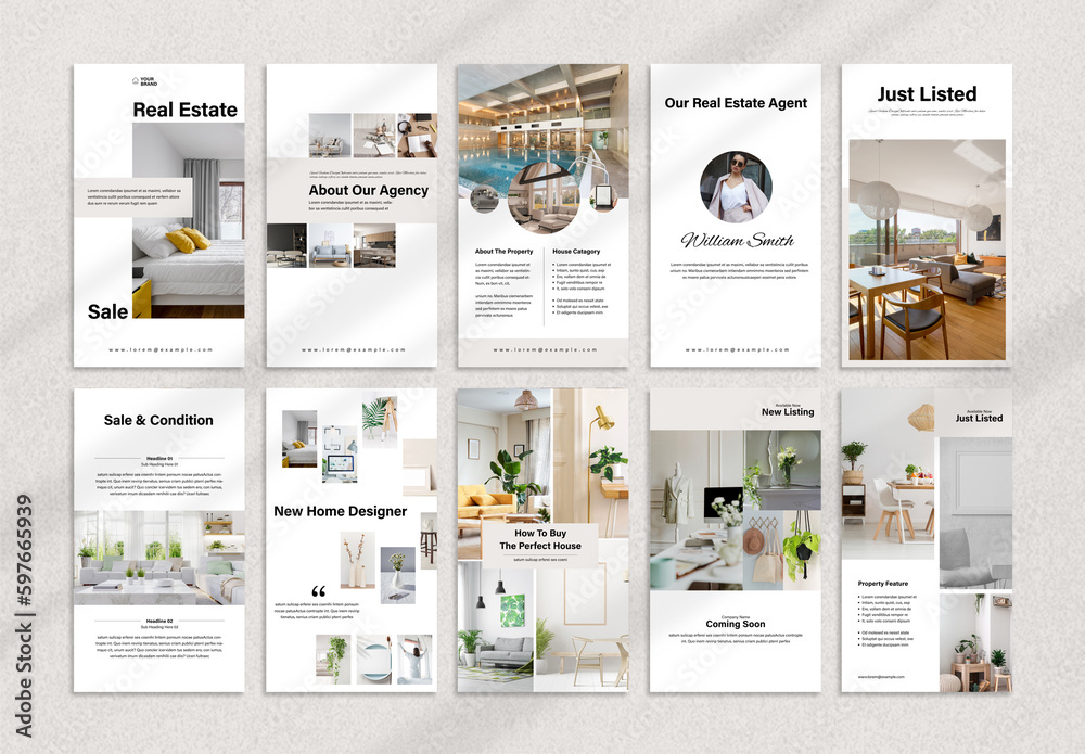 Real Estate Social Media Post Layout Stock Template | Adobe Stock