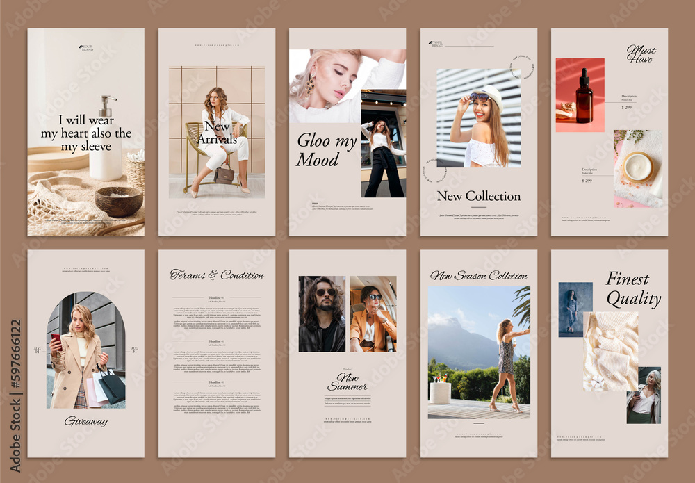Social Media Post Layout Stock Template | Adobe Stock