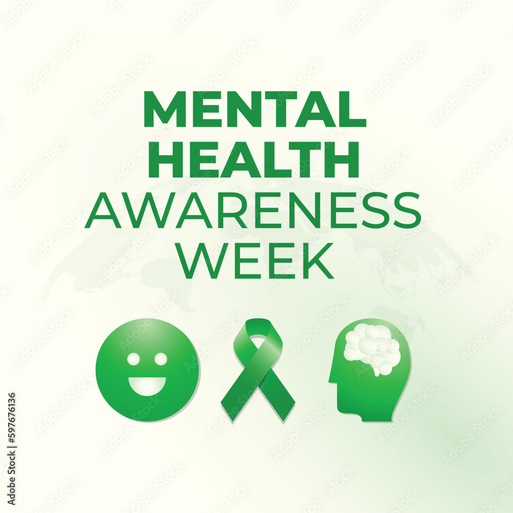 mental health awareness week design template for celebration. mental ...