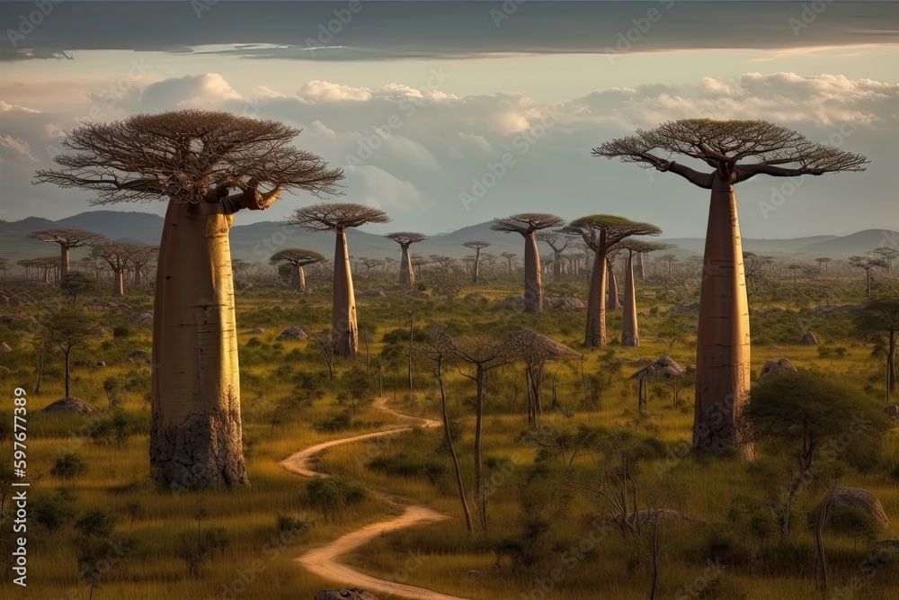 Madagascar Za Baobab Trees, Tree of Life, Stunning Scenic Landscape ...