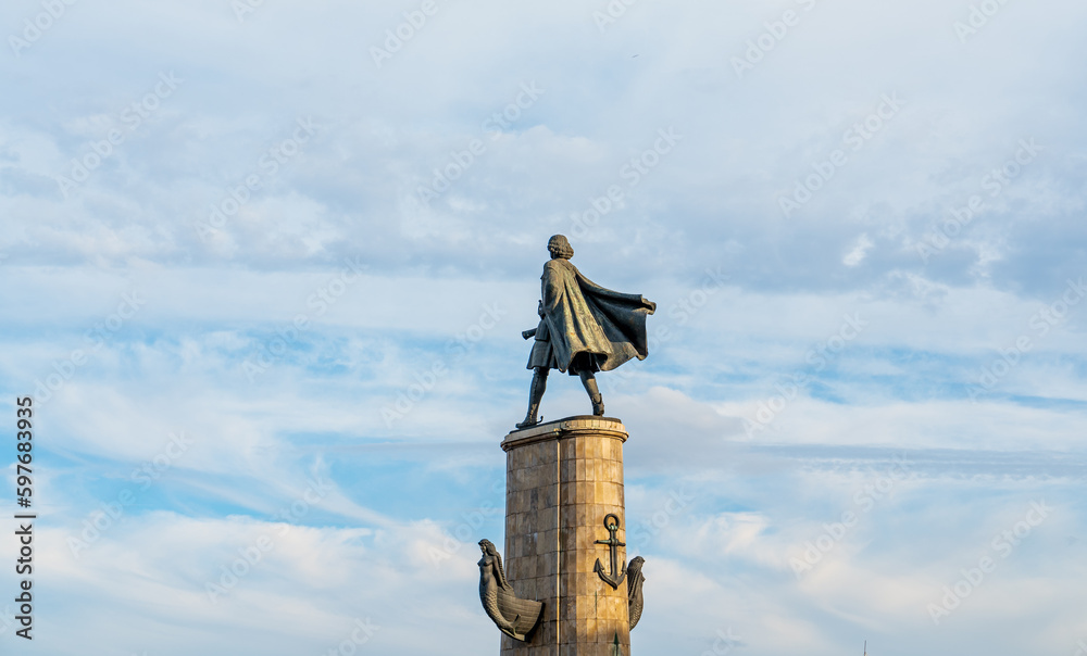 Lipetsk, Russia - September 1, 2022: Monument to Peter I, the founder ...
