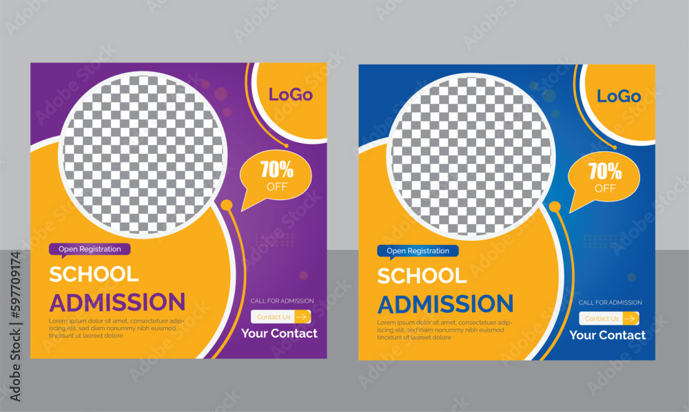 Admission social media post, Students Back to school admission ...