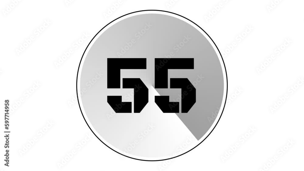 1 Minute Countdown Timer Animation With Radar Sweep Effect In White