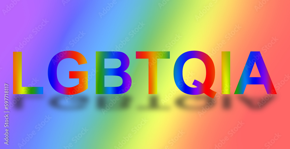 LGBTQIA text message filled with rainbow colors, representing ...
