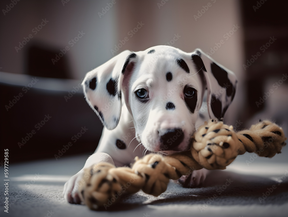 A Dalmatian puppy is a young dog of the Dalmatian breed, which is known ...