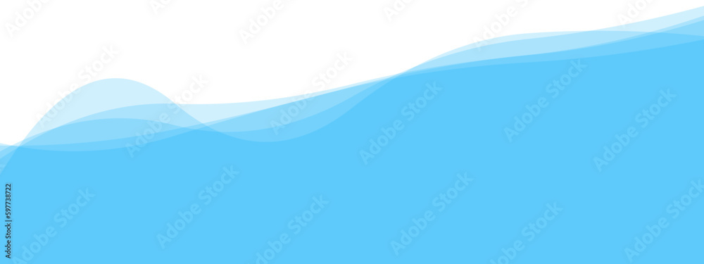 Water wave Blue river, sea, ocean layer. Vector background Stock Vector ...