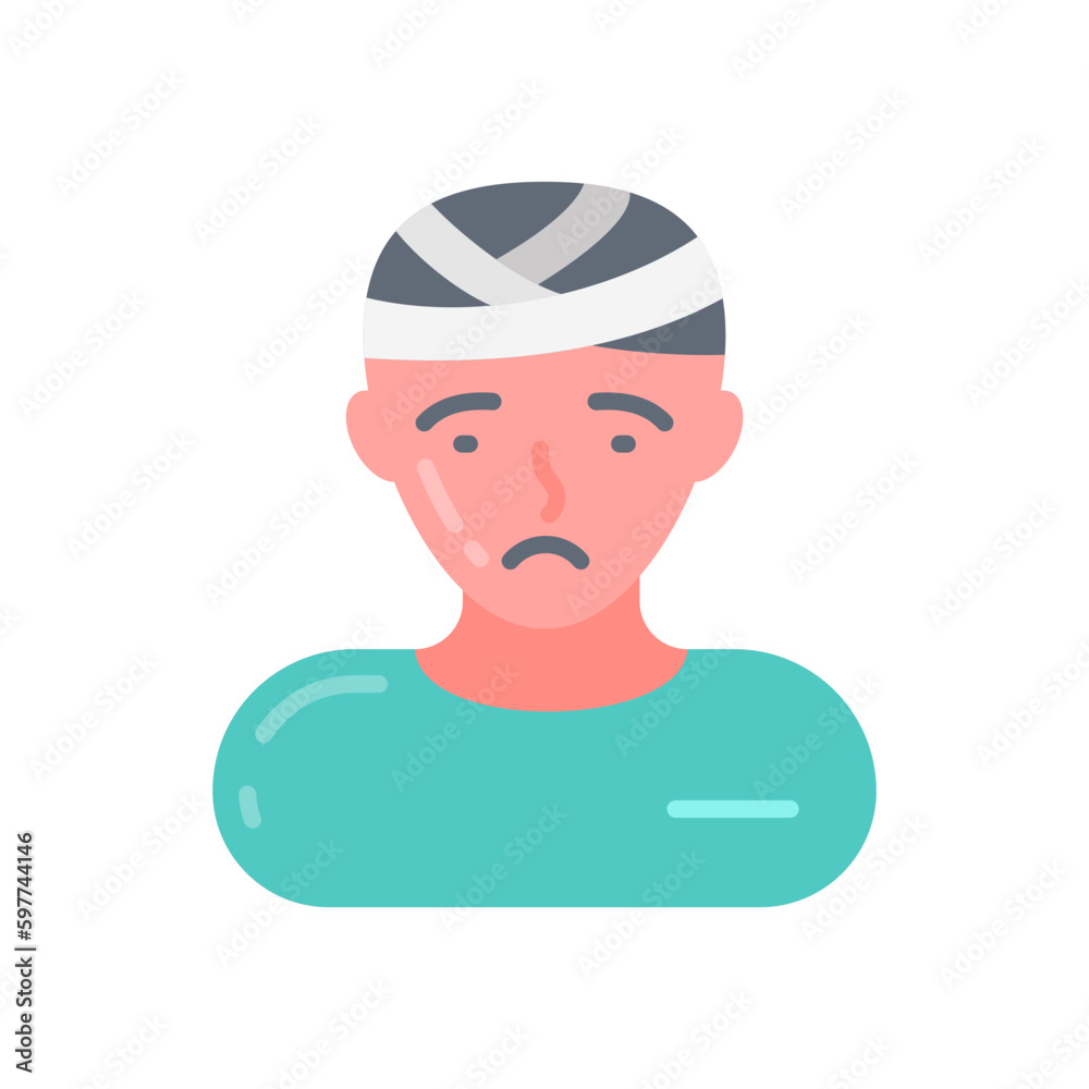 Head Injury icon in vector. Illustration Stock Vector | Adobe Stock