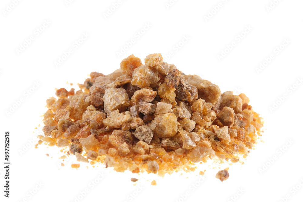 Pile of sal tree resin (Shorea robusta), native to India, Bangladesh ...