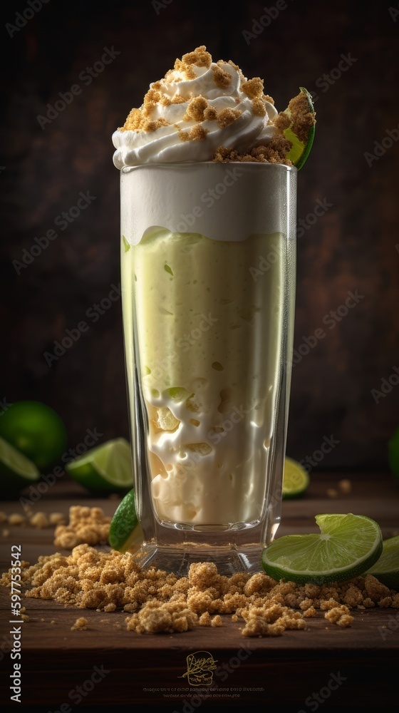 Key Lime Pie Milkshake with Graham Cracker Crumbs and Whipped Cream ...