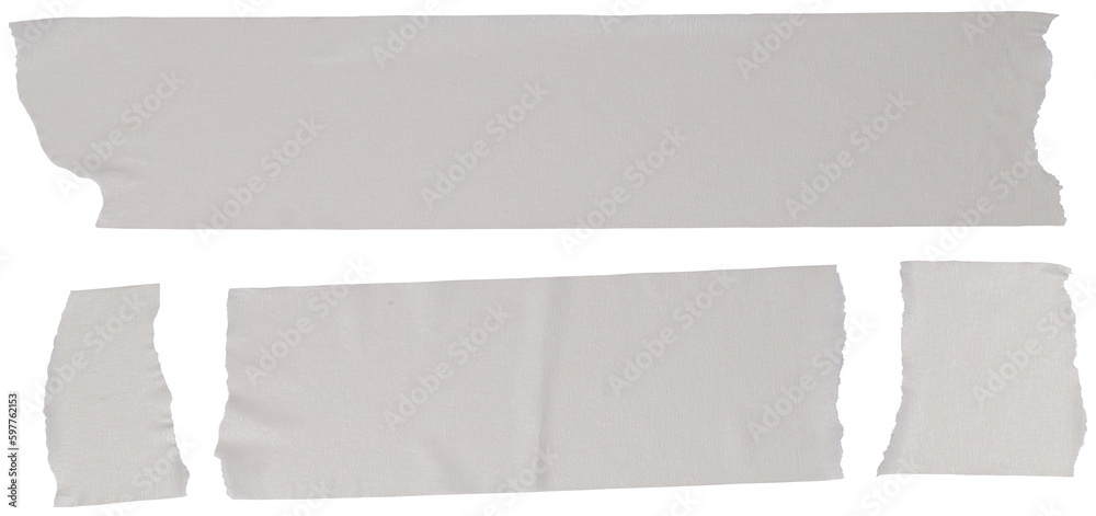 Adhesive tape set on transparent background. Realistic design element ...