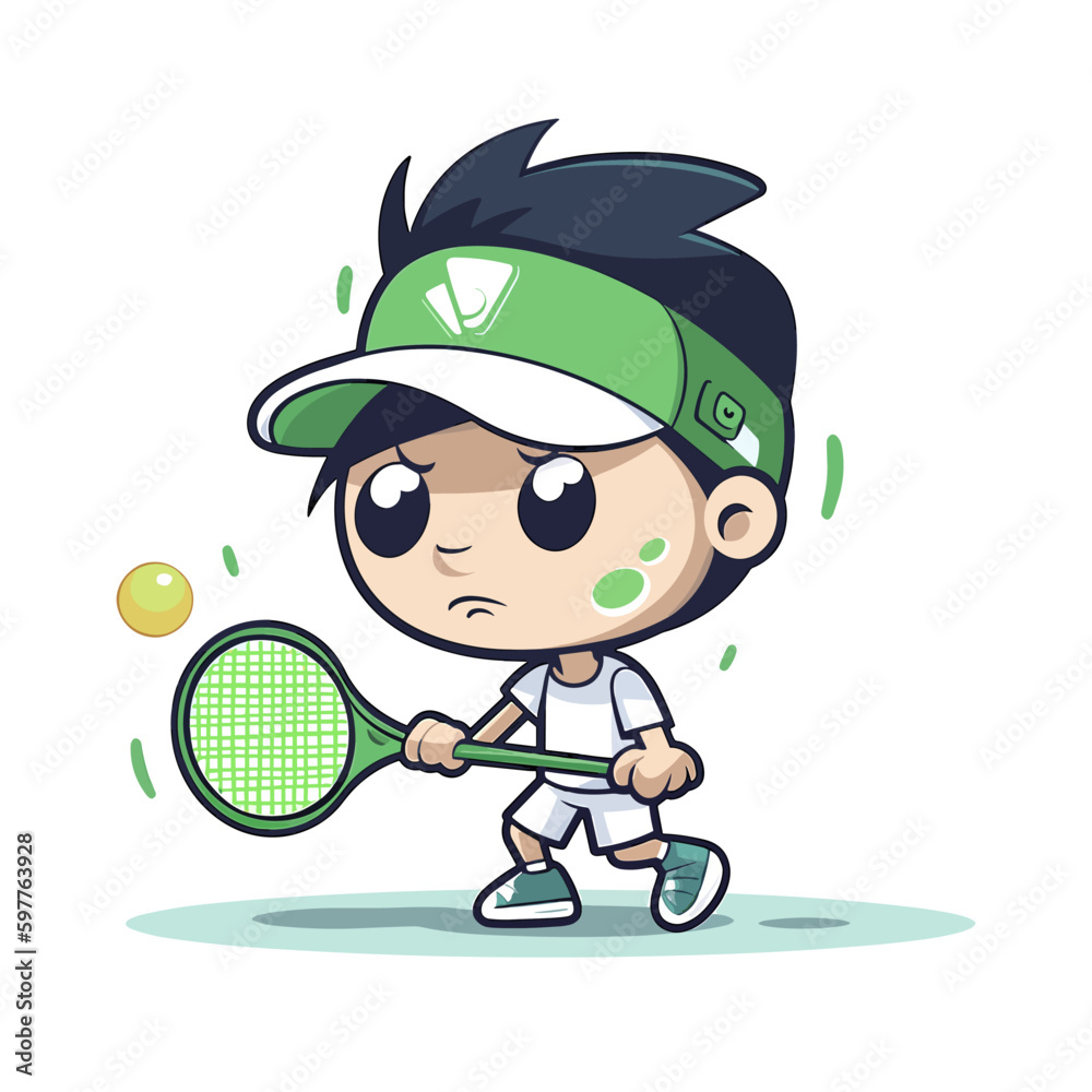 Tennis tournament. Tennis coach. Tennis Club. cartoon vector ...