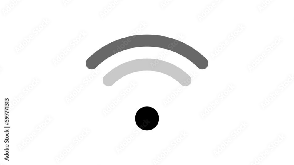 Wireless signal symbol, Animated icon on transparent background, alpha ...