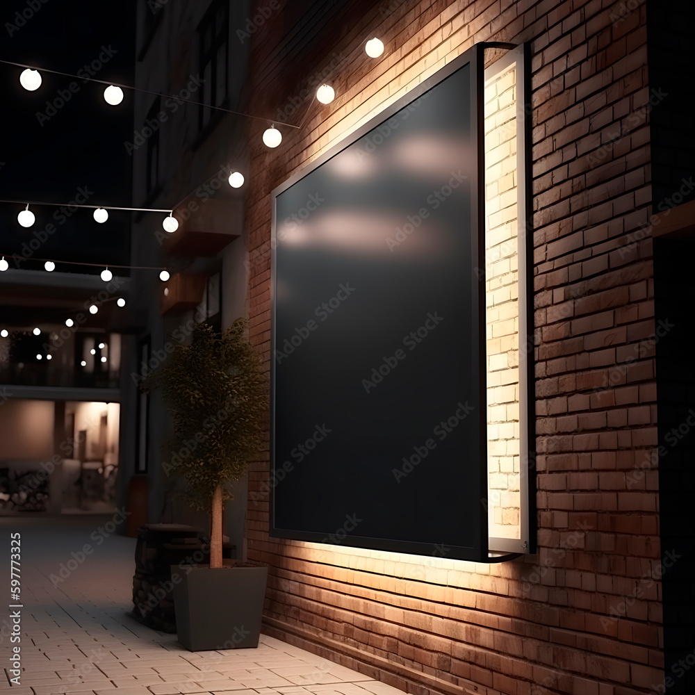 ภาพประกอบสต็อก Blank store signage sign design mockup isolated, Clear ...