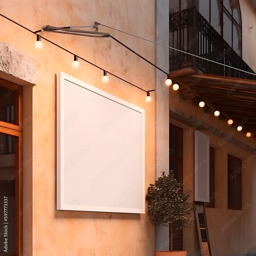 Blank store signage sign design mockup isolated, Clear shop template ...