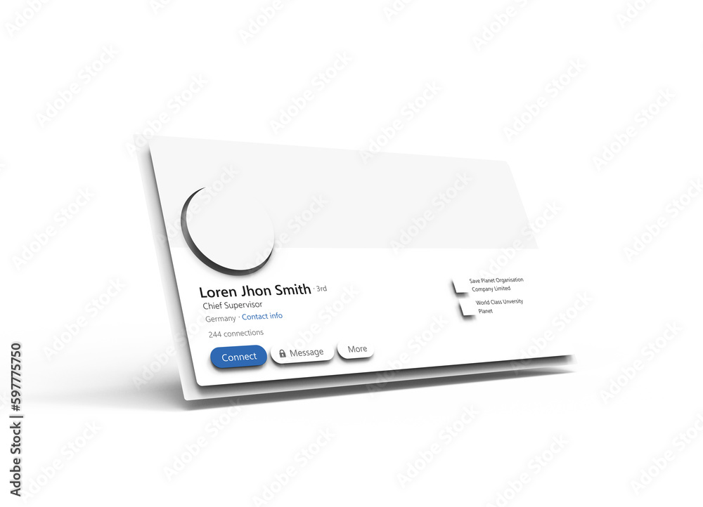 3D Linkedin Profile PSD Mockup Template for showcasing your ...