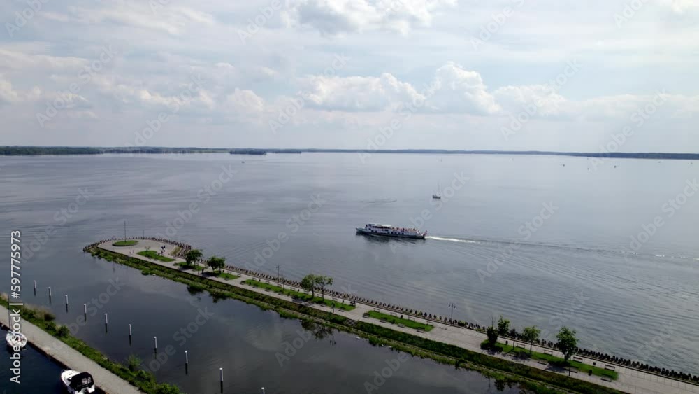Drone Captures Stunning Footage of Cruise Ship Arriving at Giżycko Port ...