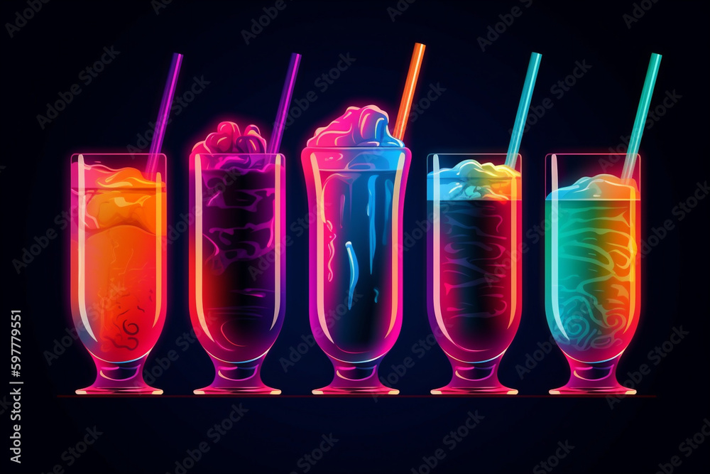 5 leuchtende cremige neon Cocktails / Drinks in Neonfarben und ...