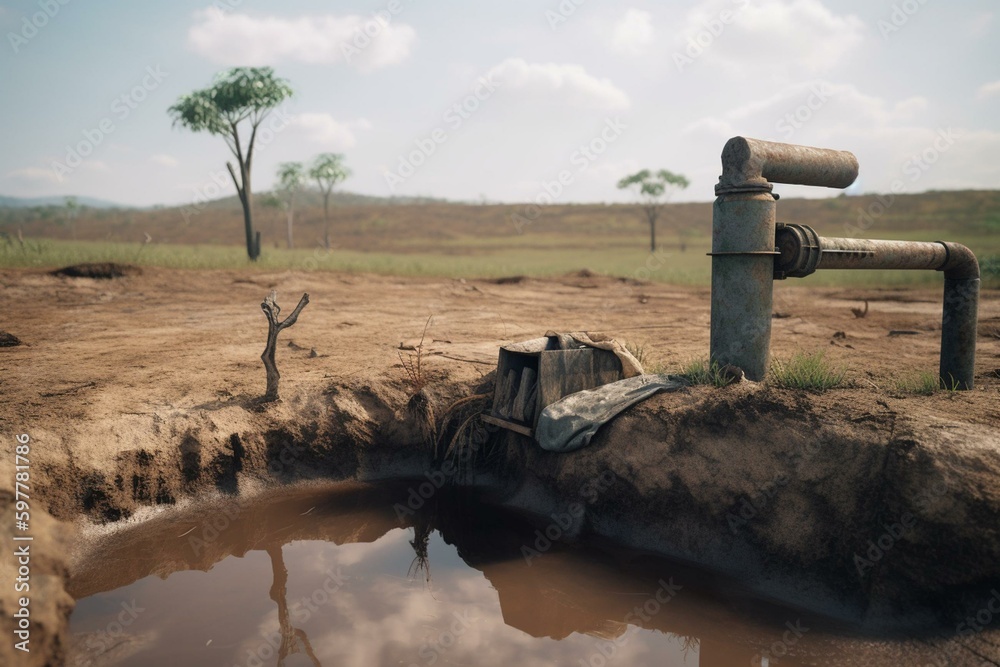 Gabon's water shortage and drought season represented in 3D for ...
