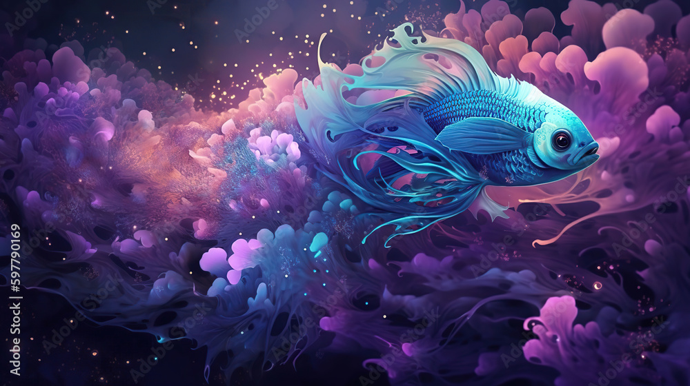 Multi color Siamese fighting fish,fighting fish,Betta splendens,on ...