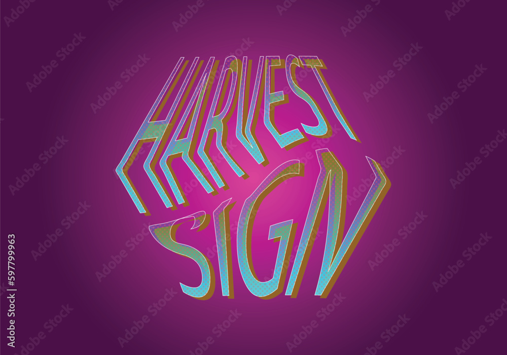 HARVEST word art template design Stock Vector | Adobe Stock