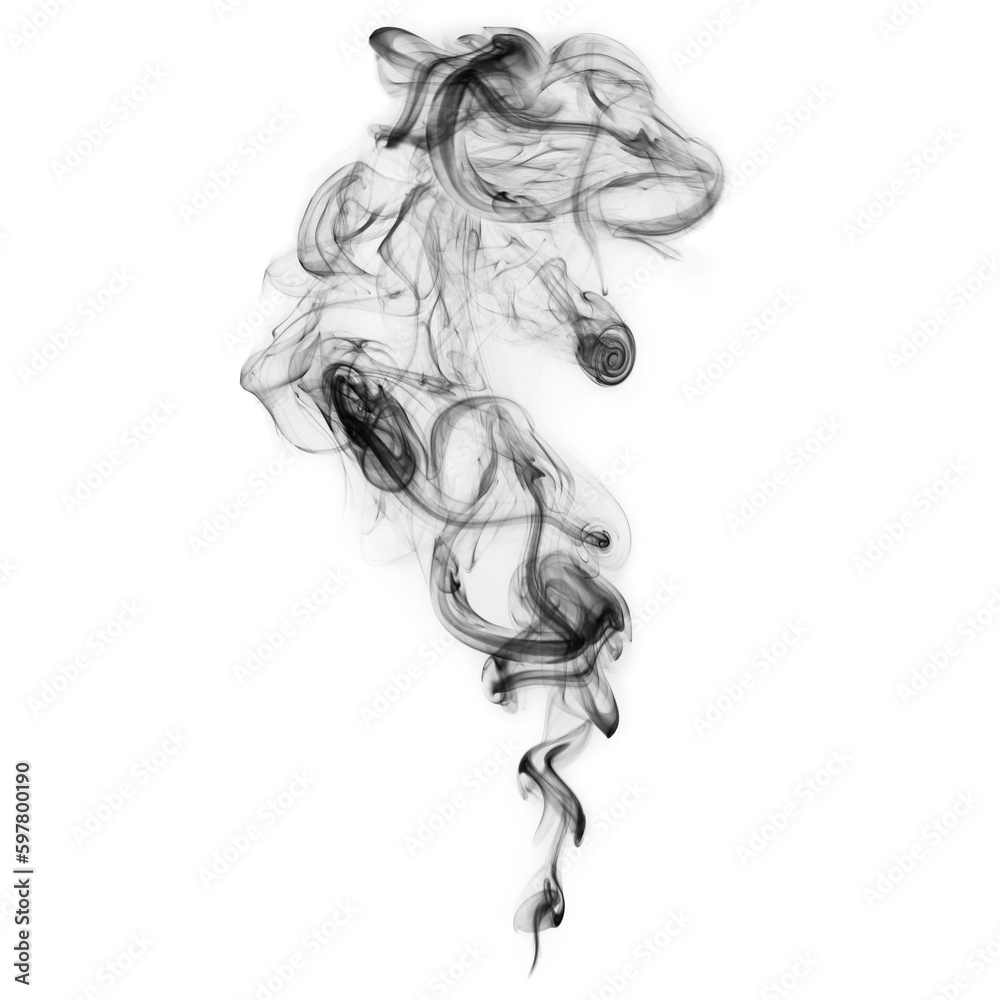 Black smoke, cut out Stock Photo | Adobe Stock