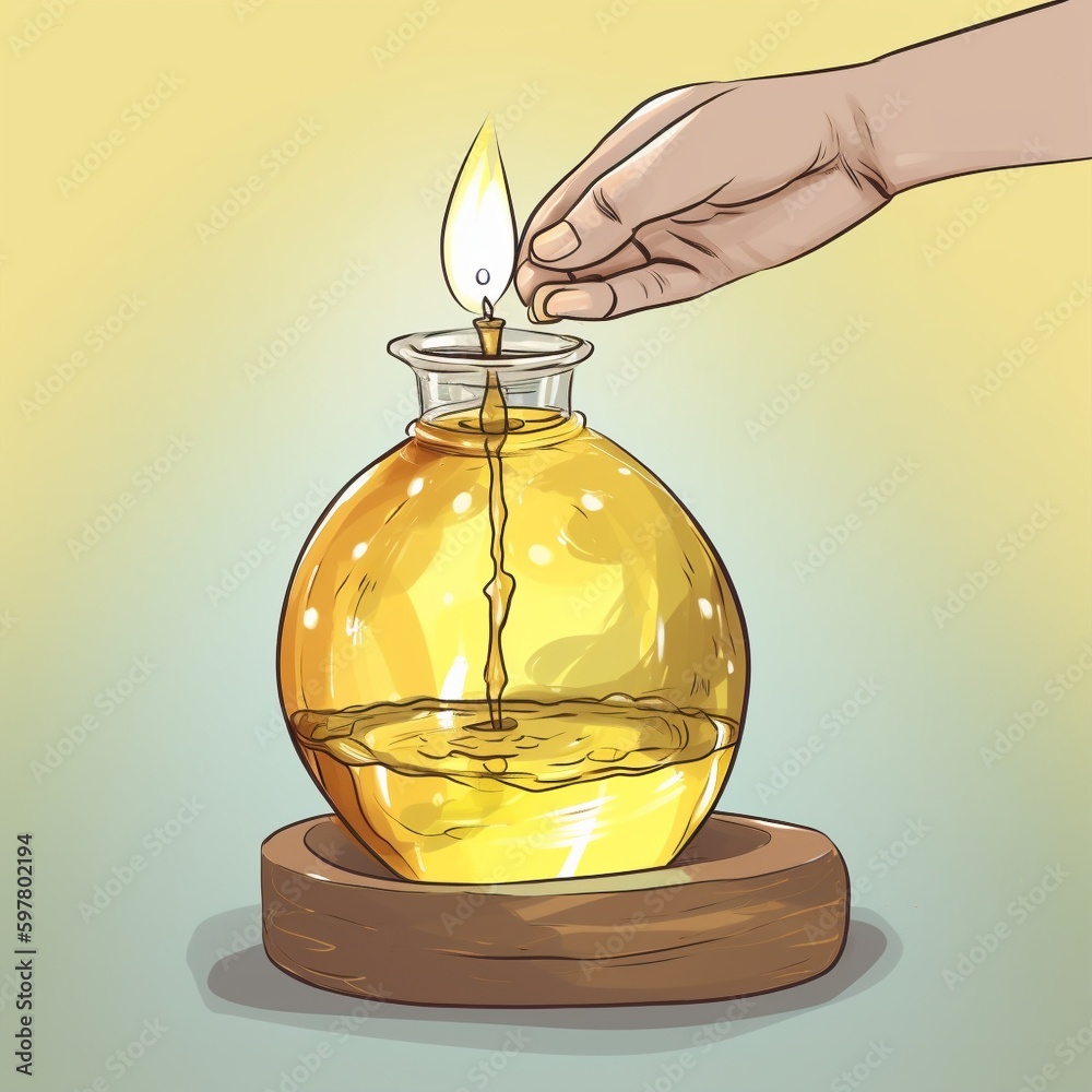 Cartoon baptismal oil with symbolism and anointing Generative AI Stock ...