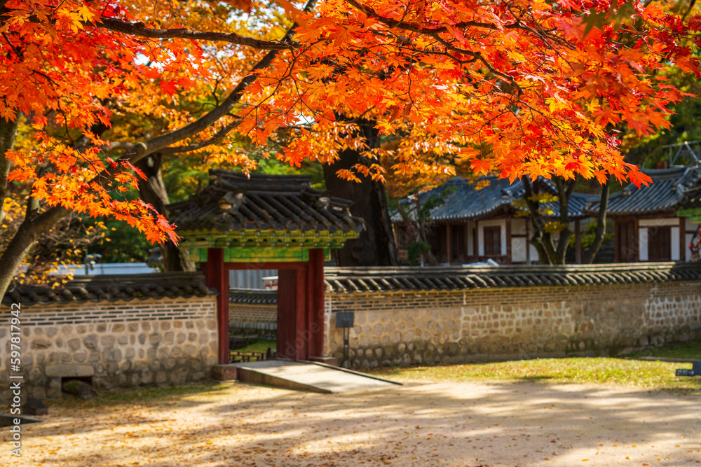 Seoul city, South Korea - 26 October 2022 : Huwon the Secret Garden ...