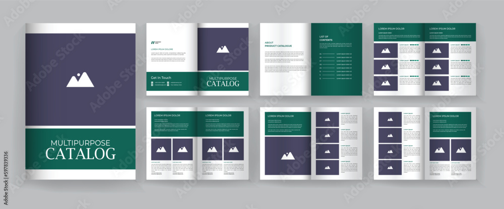 Company product and multipurpose product catalogue template design ...