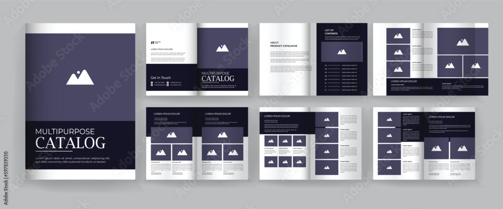 Company product and multipurpose product catalogue template design ...