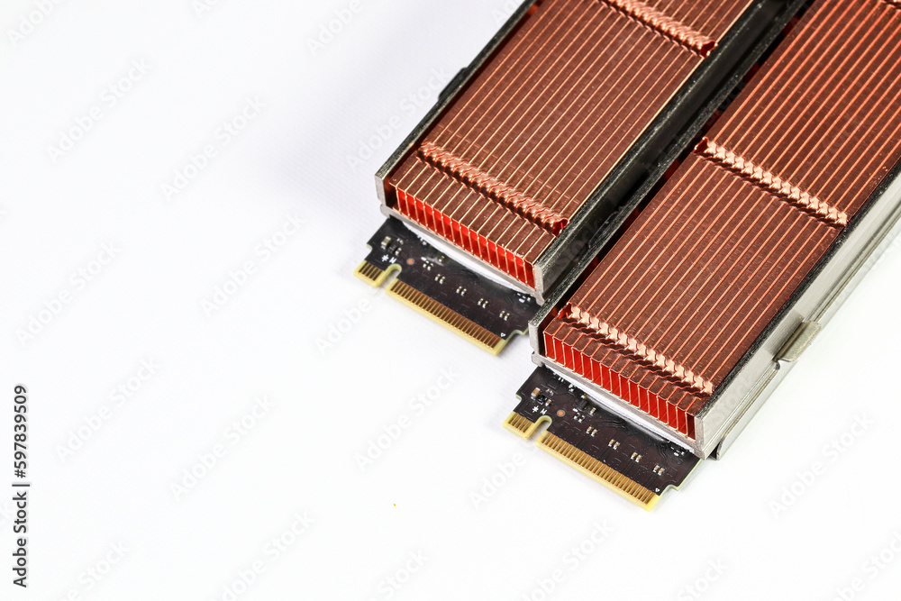 vareity of solid state drives with copper heat sink for computer - ssd ...