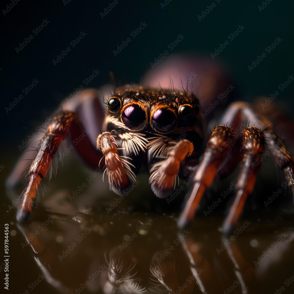 Super macro image of Jumping spider(Salticidae) at high magnification ...
