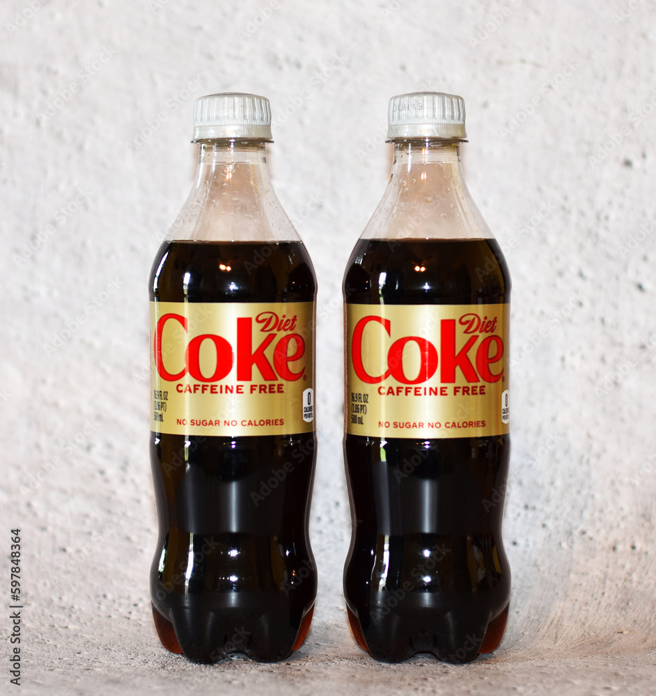 Diet Coca Cola Caffeine Free Soda Stock Photo | Adobe Stock