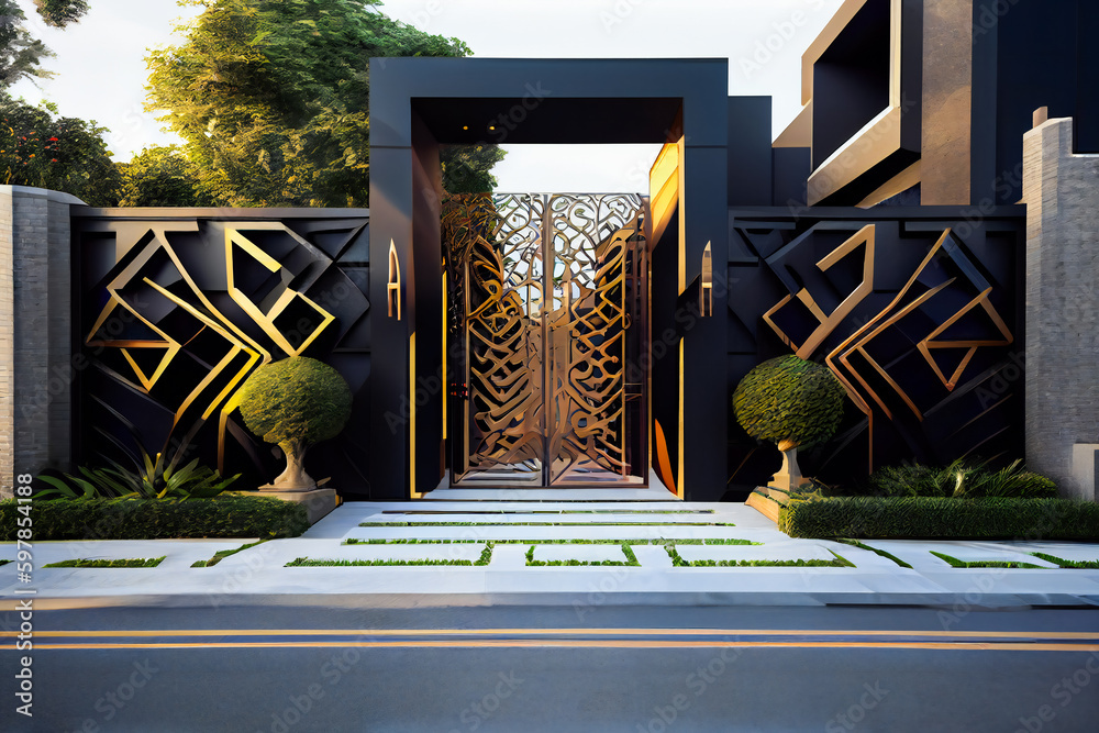 Innovative Main Gate Design. Modern Entrance Portal Architecture ...