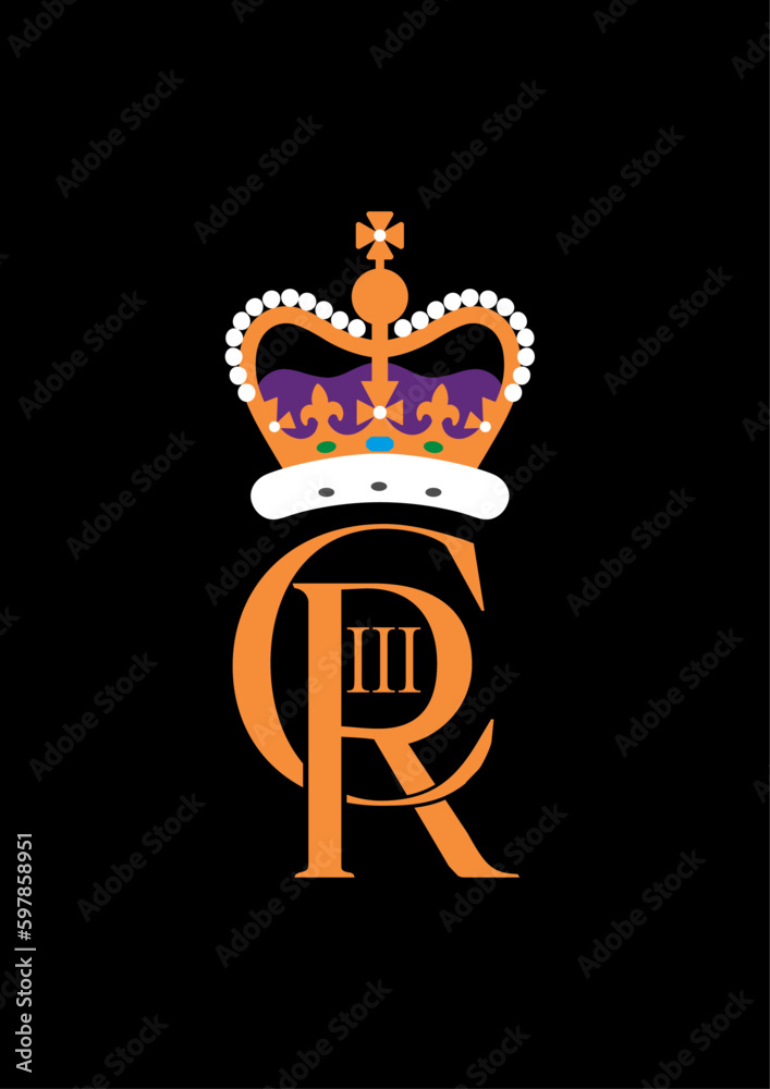King Charles III Coronation Crest Stock Vector | Adobe Stock