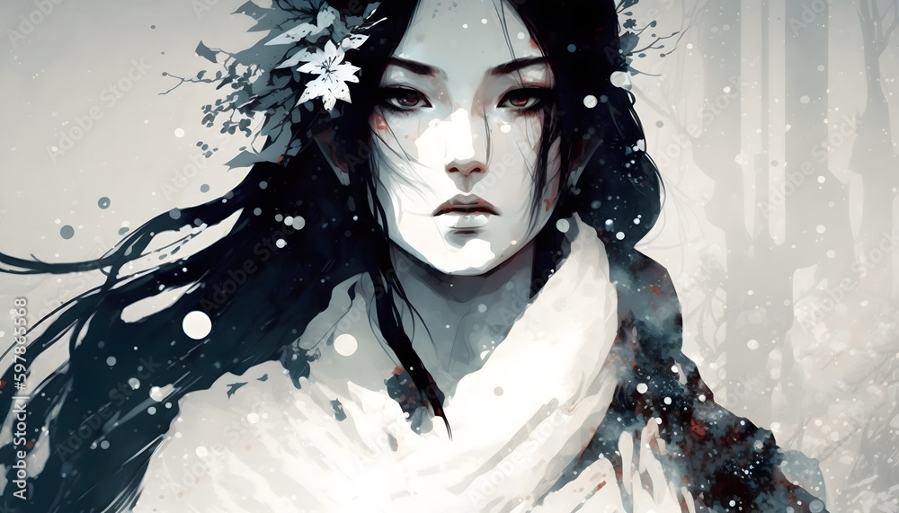 Yuki-onna (雪女, "snow woman") is a spirit or yōkai in Japanese folklore ...