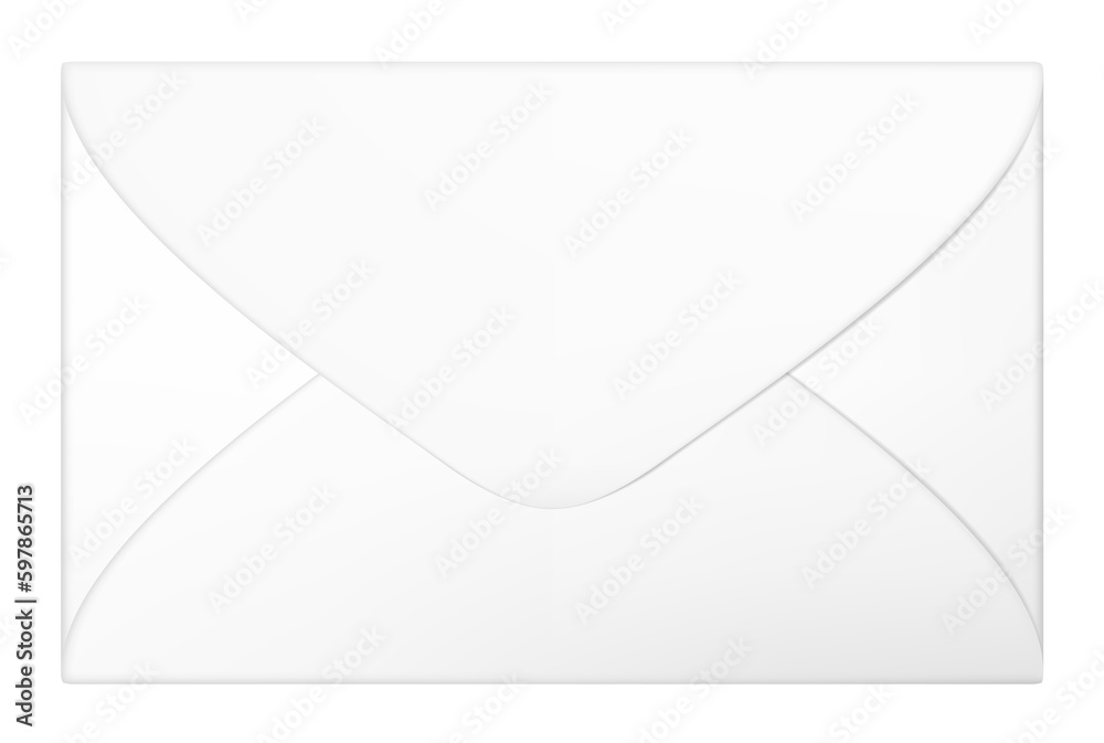 Blank envelope, back side. Png clipart isolated cut out on transparent ...