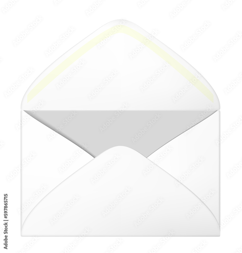 Blank envelope, back side. Png clipart isolated cut out on transparent ...