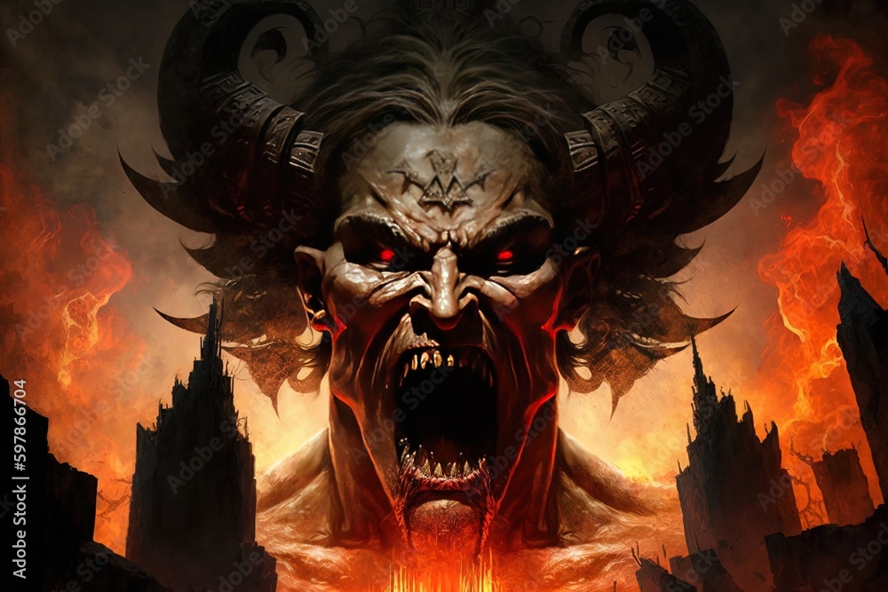 Terror Incarnate - A Monumental beast of Wrath and Fury. Generative AI ...