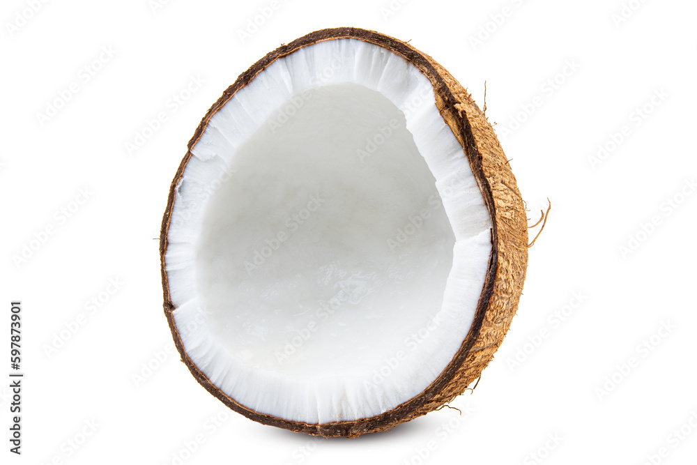 Coconut. Fresh half cracked coconut. Nut good for shredded coconut ...