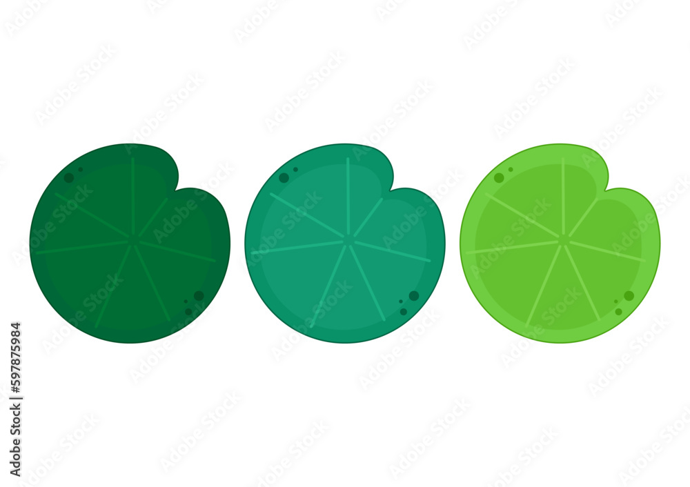 Lily Pad Icon Lily Cartoon Vector On White Background Stock Vector