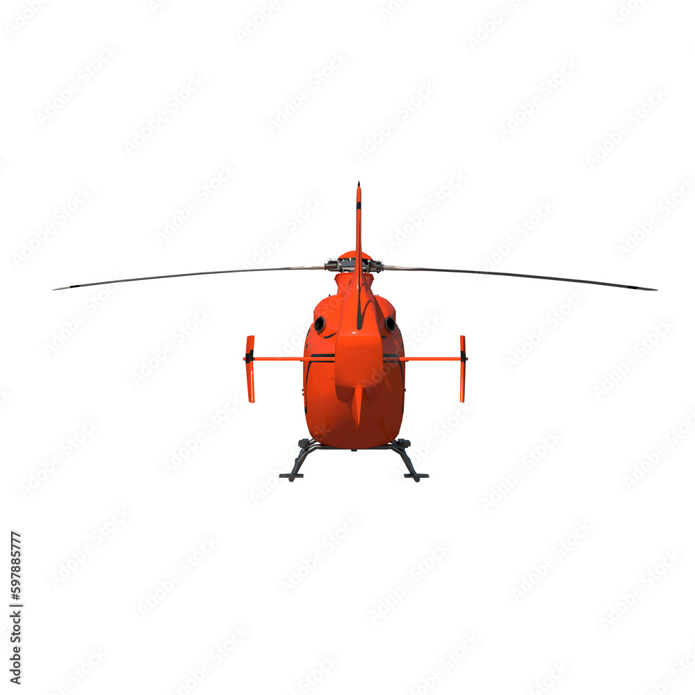 Helicopter 1- Back view png 3D Rendering Ilustracion 3D Stock ...