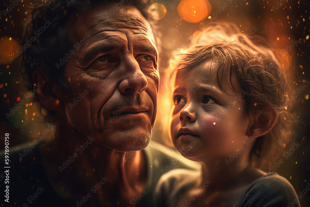 Father's day. Dad with child, Happy time with family, Celebrate a ...