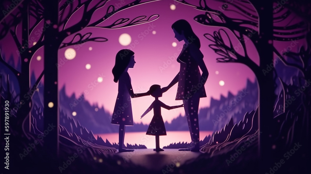 Mothers and Daughters - A Mother and Daughter Hold Hands as They Walk ...