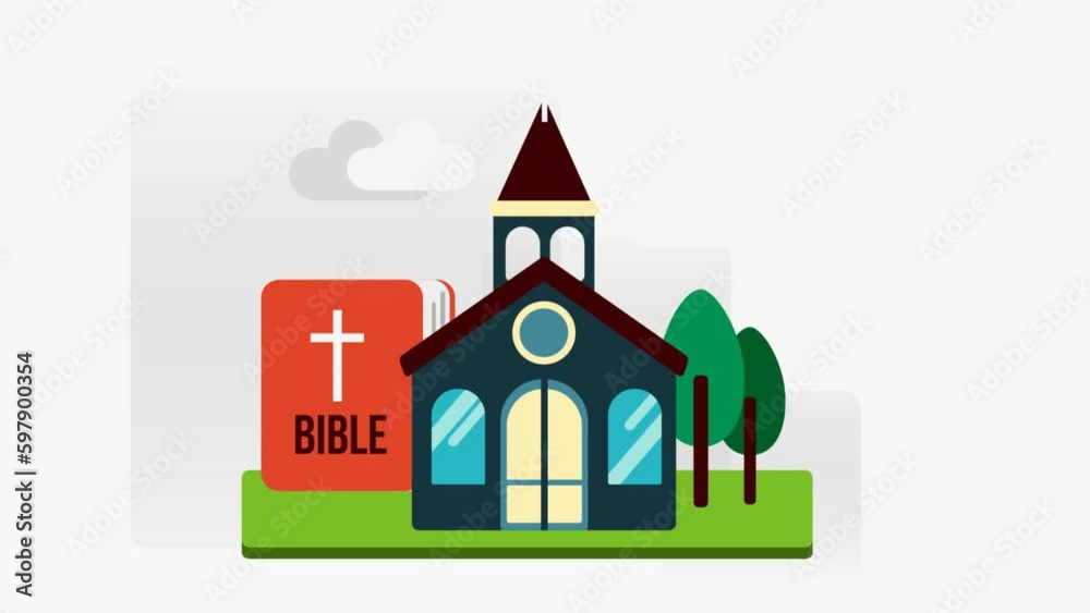 church icon of nice animated for your concept motion icon pack videos ...