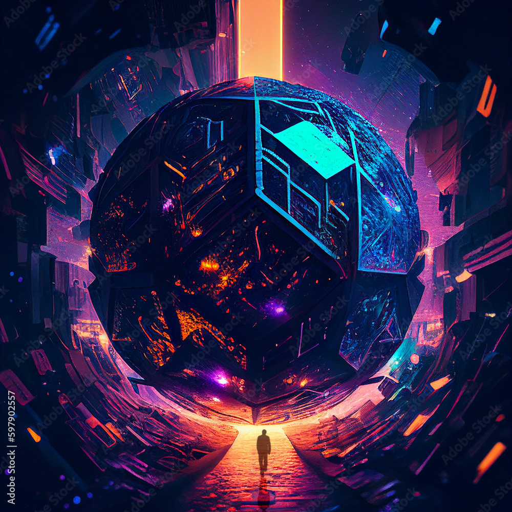 Sacred Ancient Geometry Sphere made with Generative AI Photoshop ...