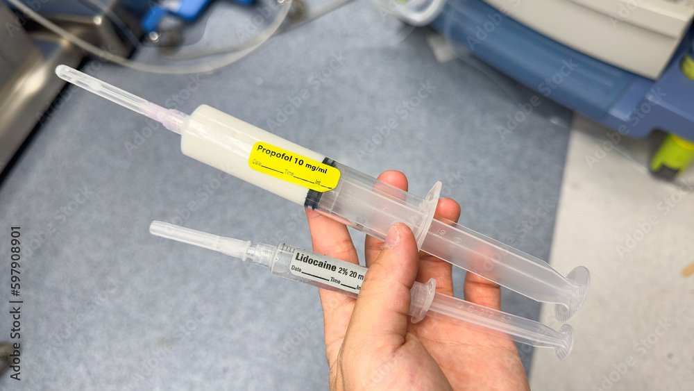 Hospital syringe drugs like anesthesia, propofol, and fentanyl have ...